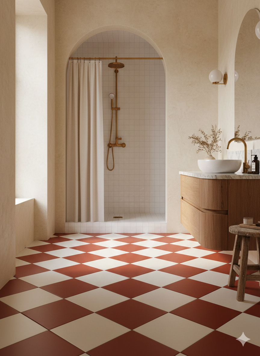 Victorian Pastello Antique Cream and Cherry Chequer Porcelain ...