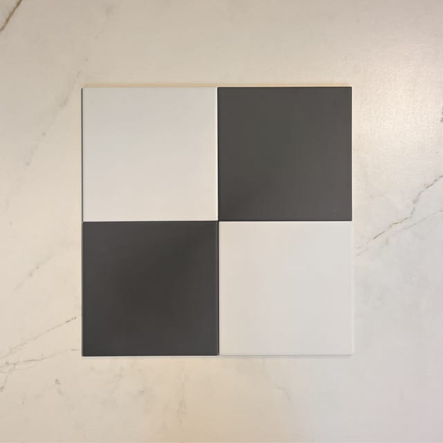 Victorian Patrona Old White & Off Black Chequer Porcelain – Terzetto ...